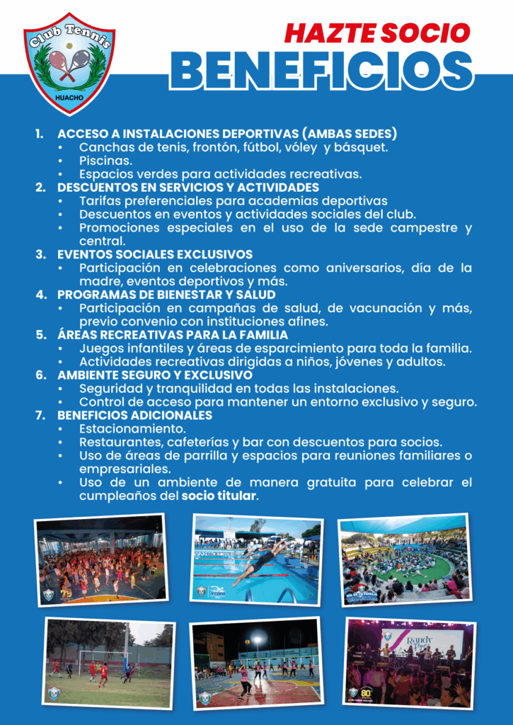 Hazte Socio – Club Tennis Huacho